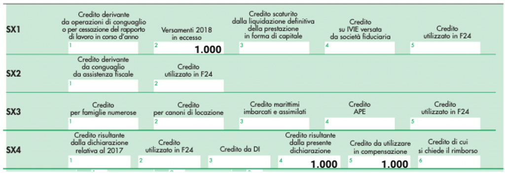Esempi di riporto di crediti nel modello 770/2023 - Euroconference News